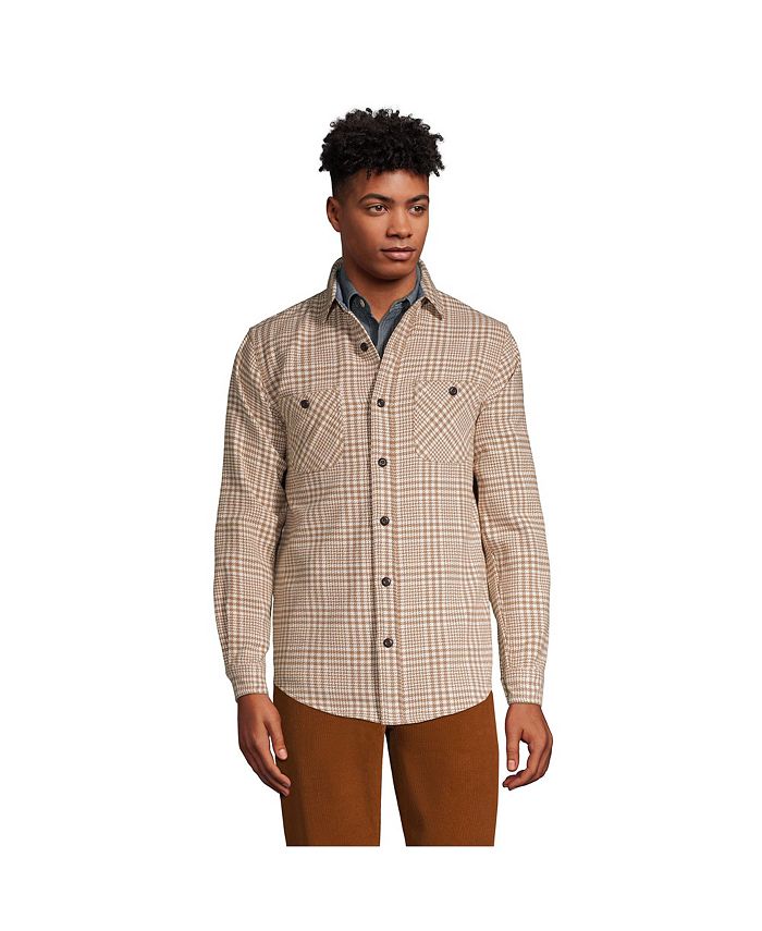Lands' End Men's Tall Traditional Fit Rugged Flannel Shirt & Reviews ...