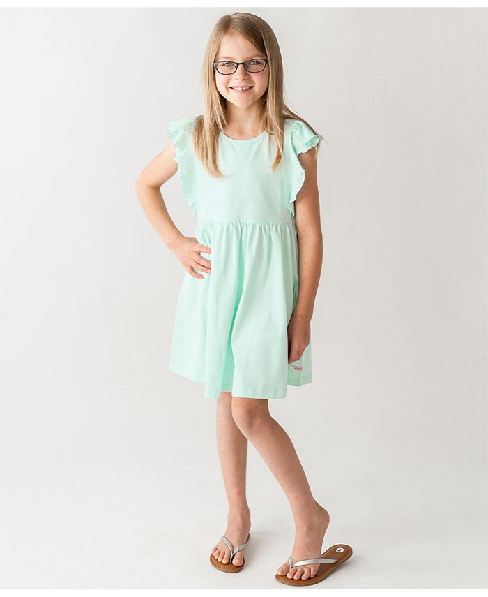 RuffleButts Toddler Girls Flutter Sleeve Ruffled Dress - Macy's