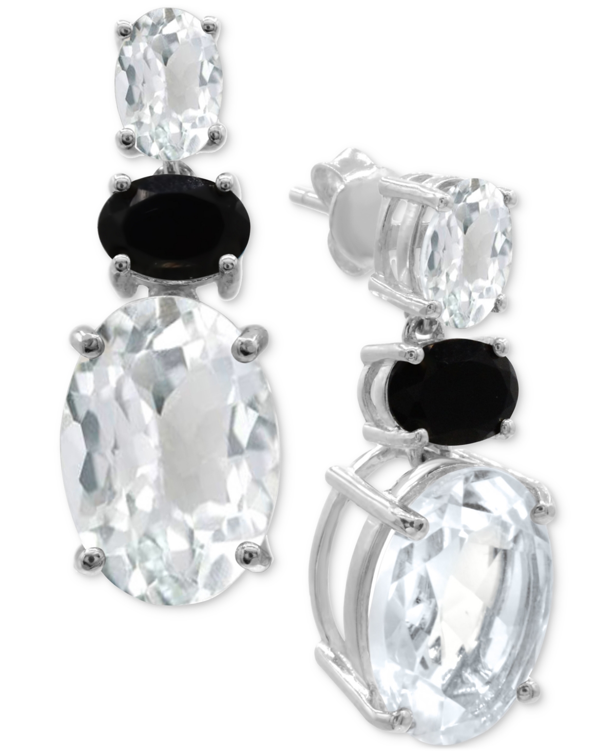 Click here for White Quartz (11 ct. t.w.) & Onyx Three-Stone Drop... prices