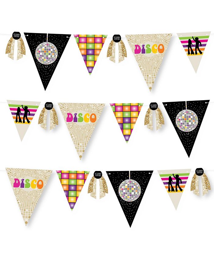 Big Dot of Happiness 70's Disco DIY 1970s Disco Fever Party Pennant ...