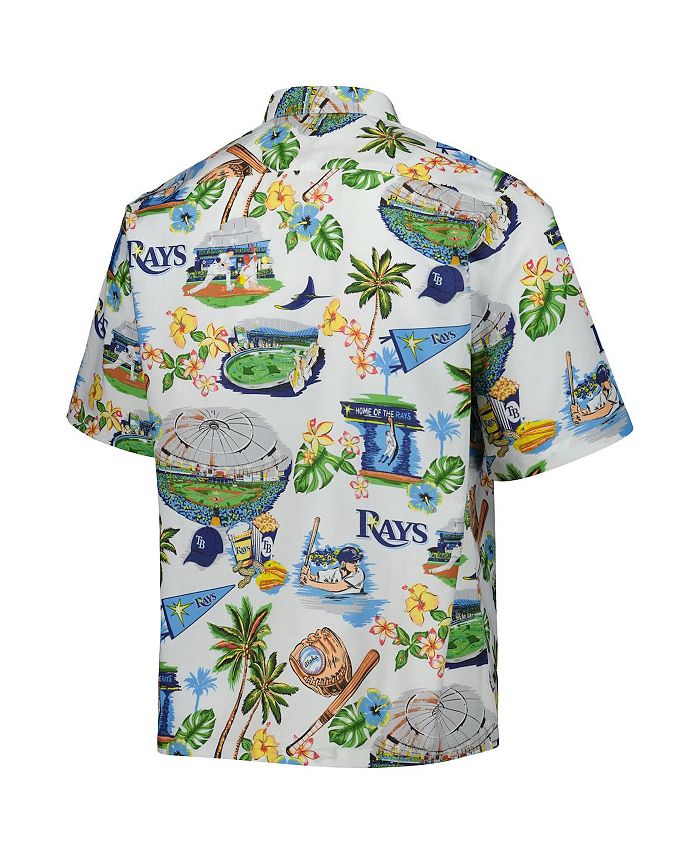 Reyn Spooner Men's White Tampa Bay Rays Scenic Button-Up Shirt - Macy's