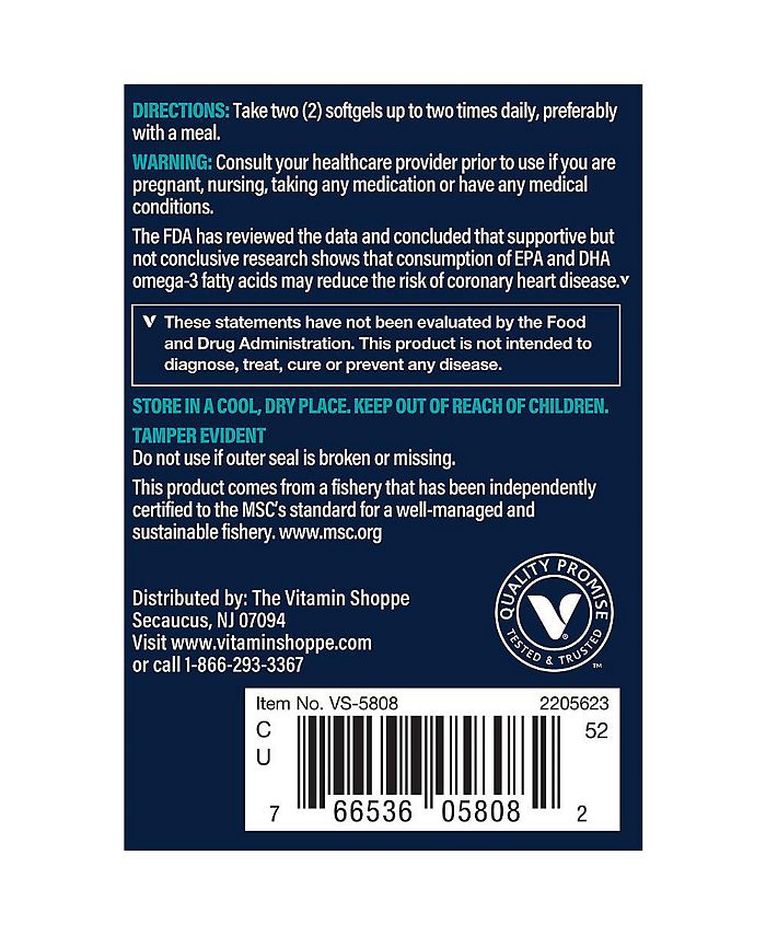 Vthrive Premium Wild Alaskan Fish Oil Minis with Vitamin D - EPA/DHA ...