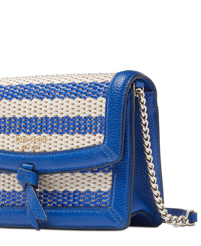 kate spade new york Knott Striped Woven Mini Crossbody - Macy's