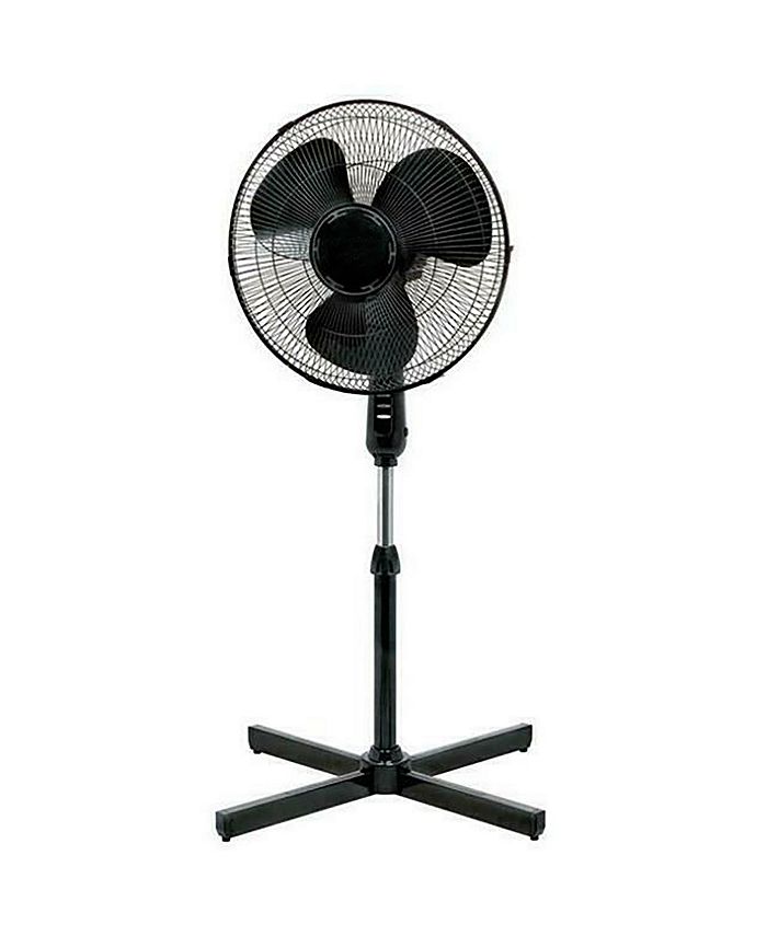 Optimus 16 in. Oscillating Stand Fan-Black - Macy's