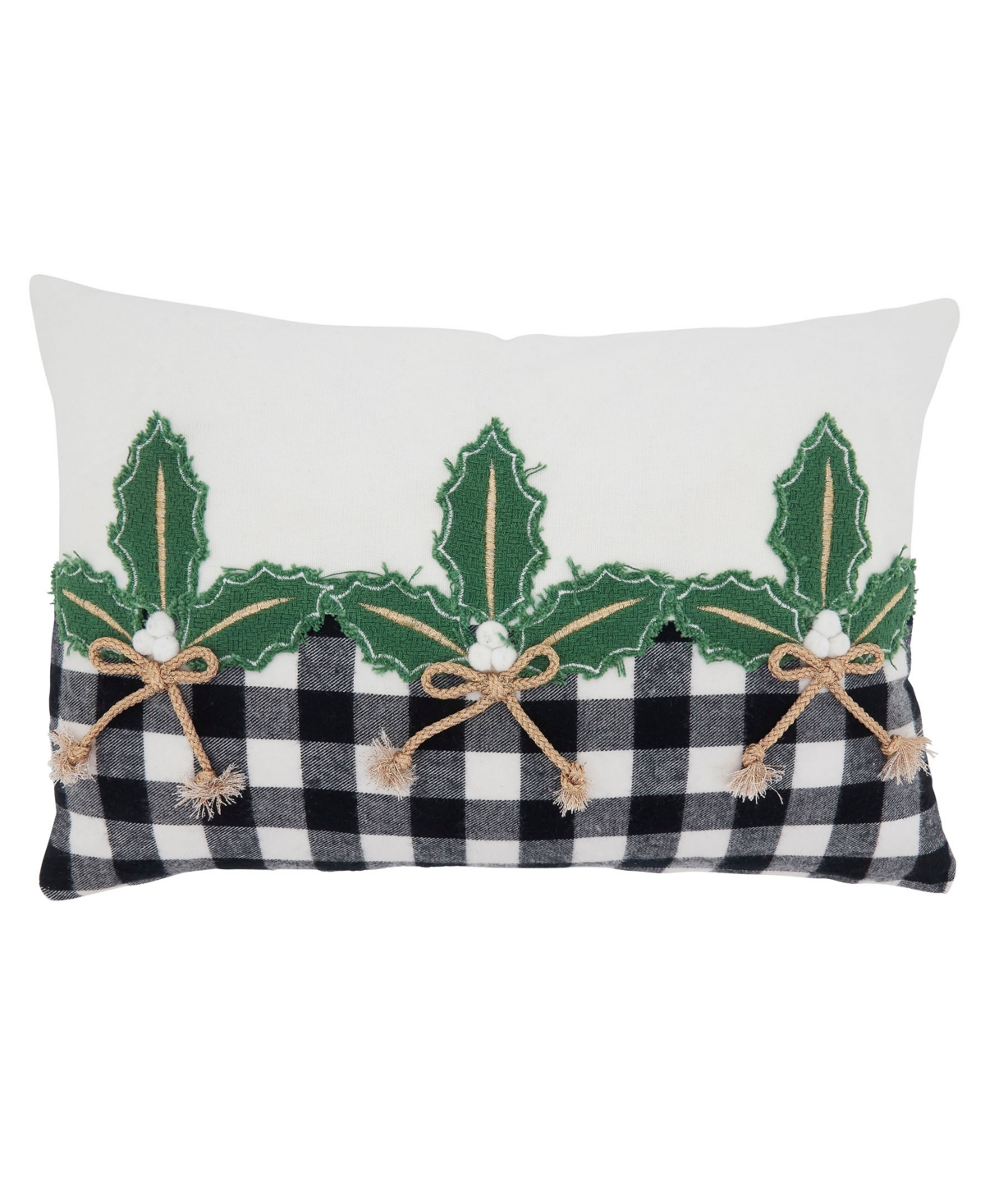 Click here for Saro Lifestyle Holly Buffalo Plaid Decorative Pill... prices
