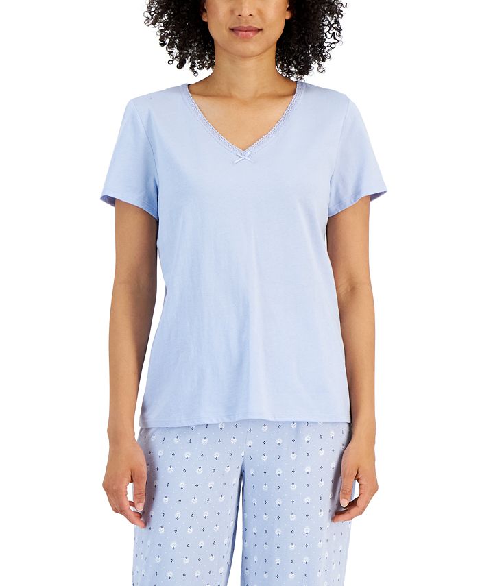Charter Club Women's Cotton Short-Sleeve Pajamas Set, Created for Macy ...