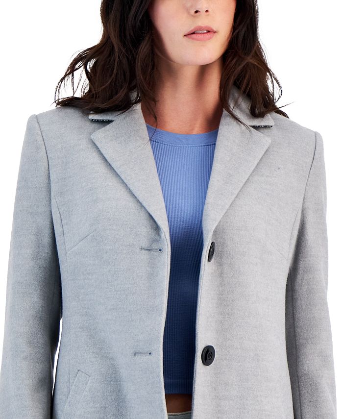 Maralyn & Me Juniors' Long-Sleeve Reefer Coat, Created for Macy's - Macy's