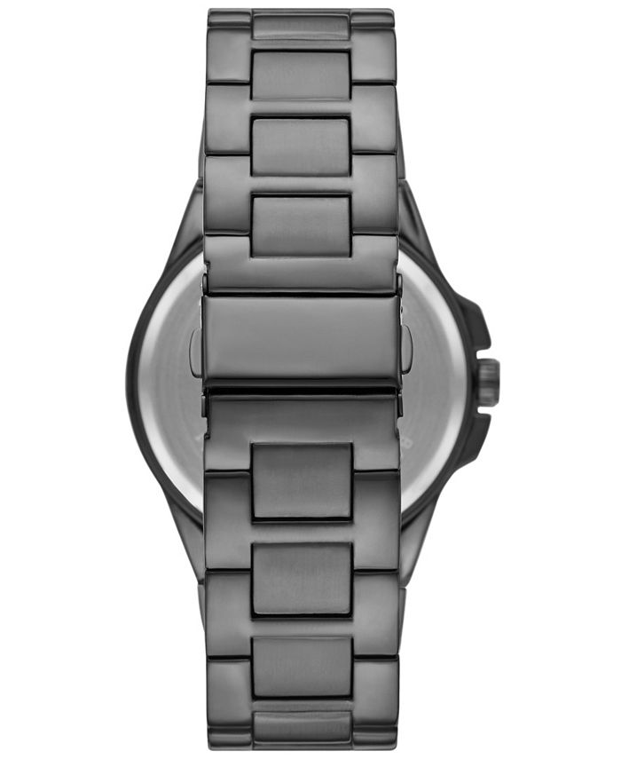 Folio Men's Three Hand Gunmetal 43mm Watch, Bracelet and Bottle Opener ...