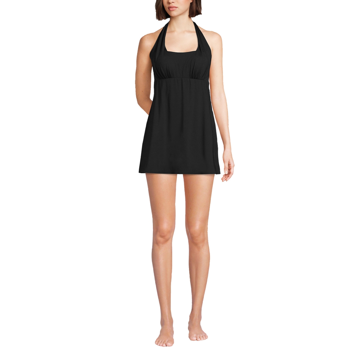 Click here for Lands End Womens Square Neck Halter Swim Dress One... prices