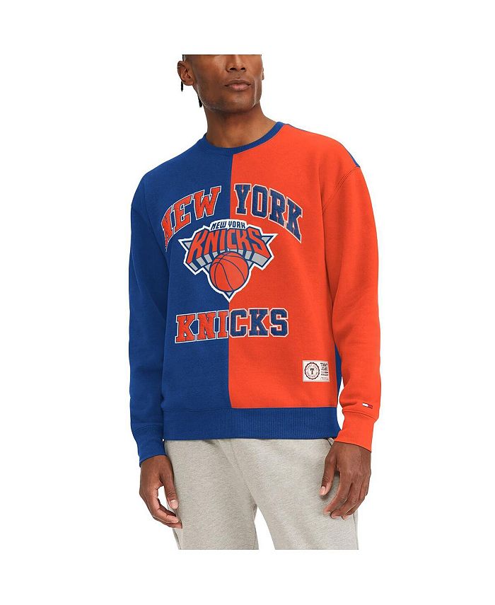 Tommy Jeans Men's Royal, Orange New York Knicks Keith Split Pullover ...