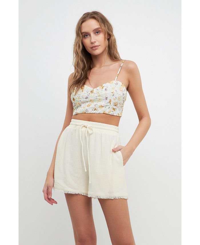 Free the Roses Women's Embroidered Floral Bralette Top - Macy's