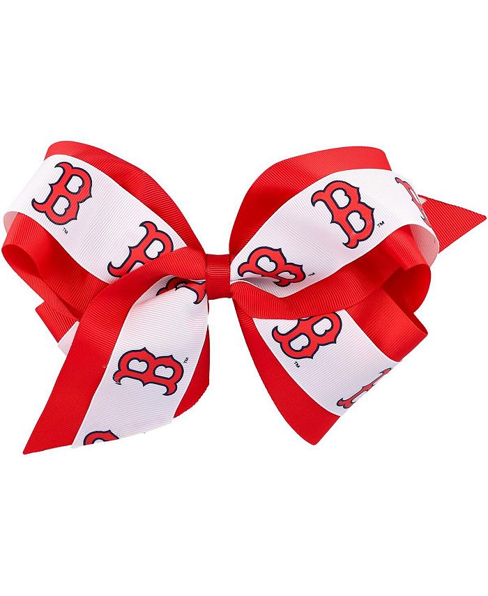 USA Licensed Bows Women's Boston Red Sox Jumbo 3" Layered Bow - Macy's