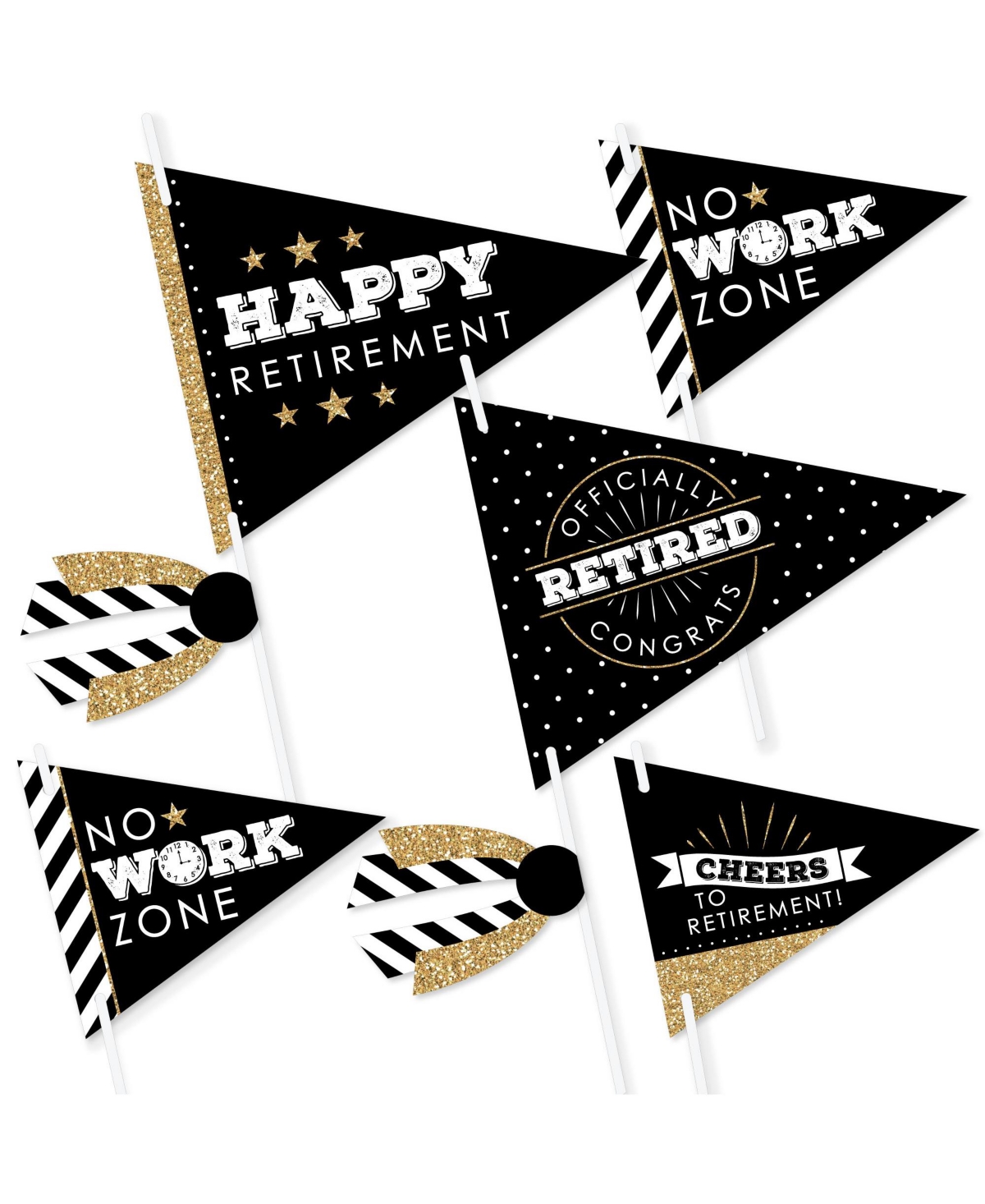 Big Dot Of Happiness Happy Retirement Triangle Retirement Party Props ...