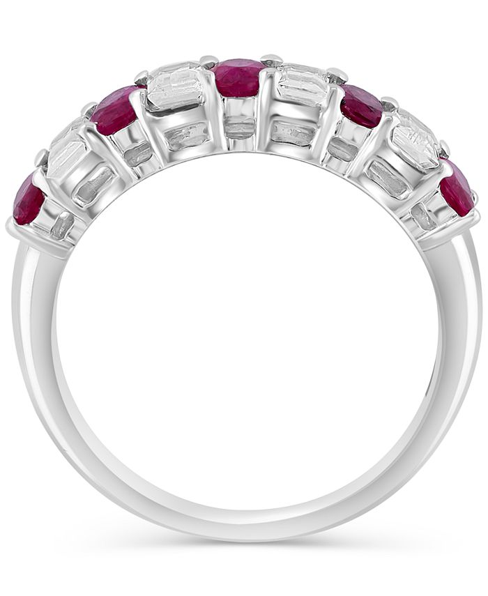 EFFY Collection EFFY® Ruby (1-1/10 ct. t.w.) & White Sapphire (1 ct. t ...