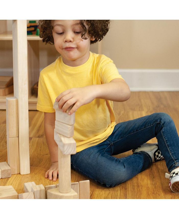 Kaplan Early Learning Durable Wooden Unit Blocks for Building and Block ...