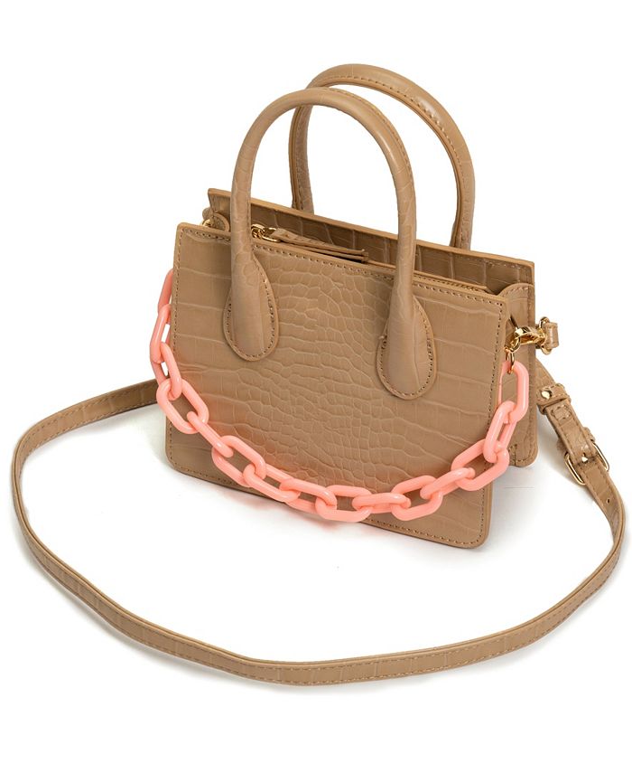 LIKE DREAMS Kenzie Chain Croc Faux Leather Mini Crossbody Bag - Macy's
