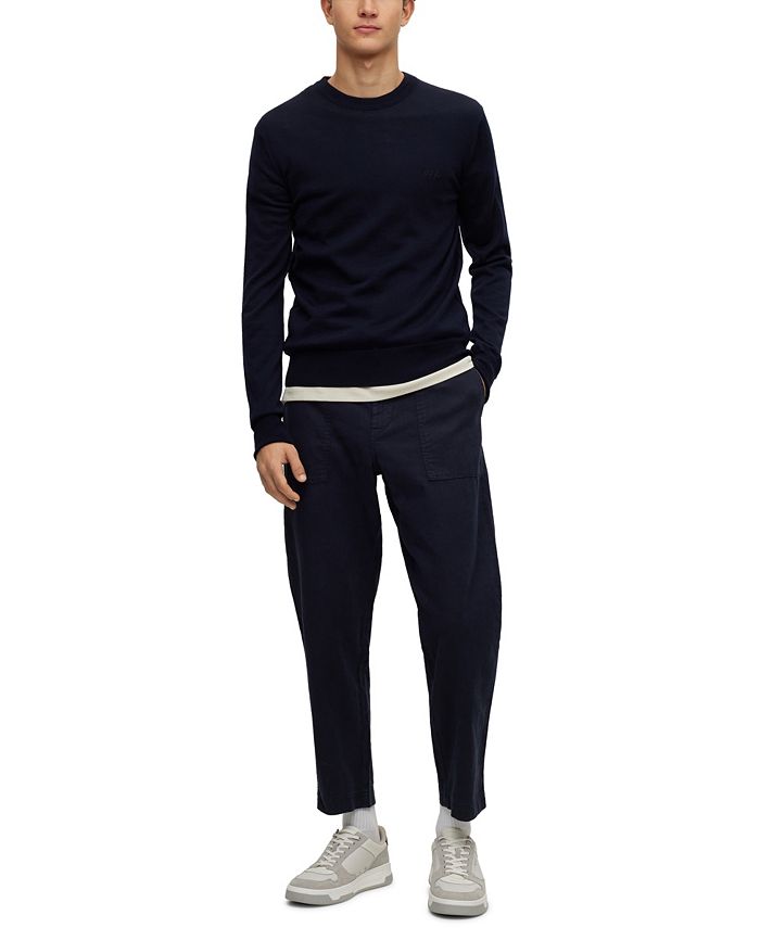 Hugo Boss Men's Regular-Fit Tonal Logo Crew-Neck Sweater, Created for ...