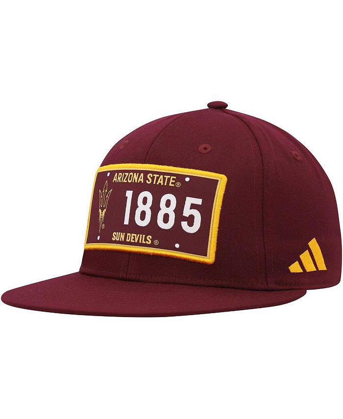 adidas Men's Maroon Arizona State Sun Devils Established Snapback Hat ...