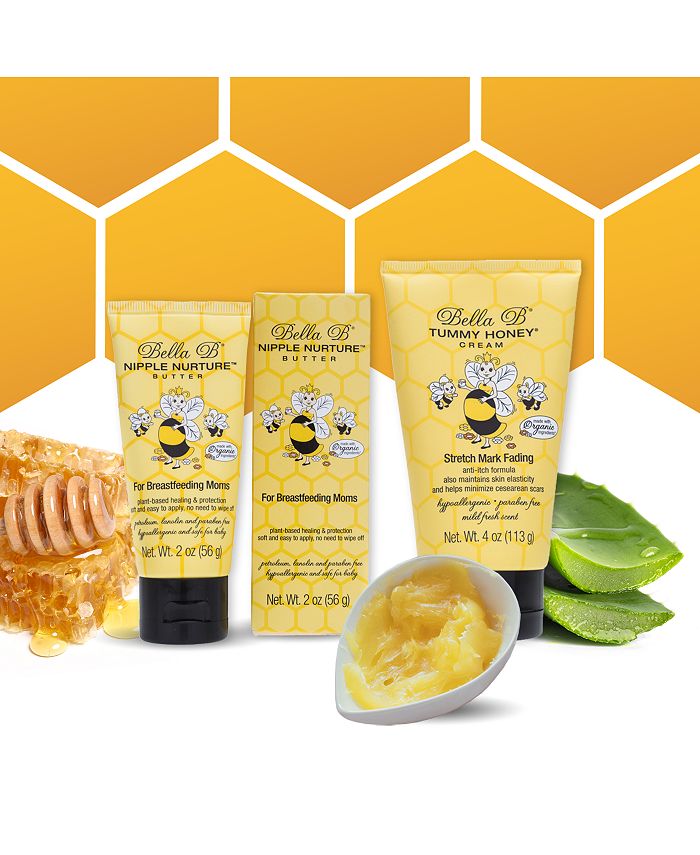 Bella B Naturals Bundle: Nipple Nurture Butter 2 oz and Tummy Honey ...