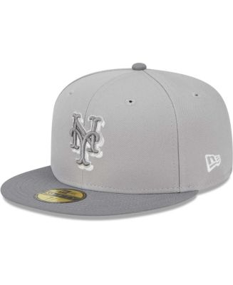 Men's New Era Gray New York Mets Green Undervisor 59FIFTY Fitted Hat ...