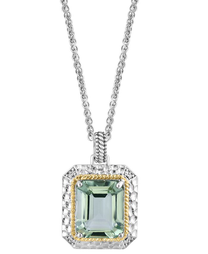 EFFY Collection EFFY® Green Quartz (5-5/8 ct. t.w.) & Diamond Accent 18 ...