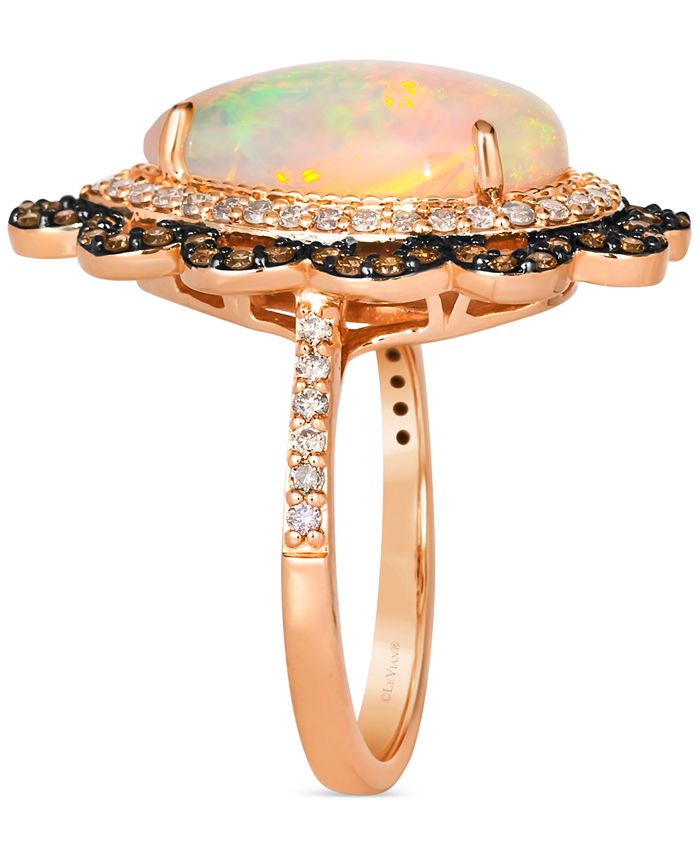 Le Vian Neopolitan Opal 5 1 5 Ct T W And Diamond 3 4 Ct T W Pear