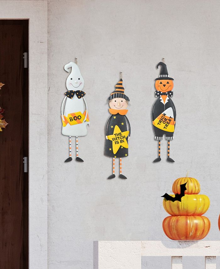 Glitzhome 24" H Halloween Metal Ghost, Witch Pumpkin Yard Stake or ...