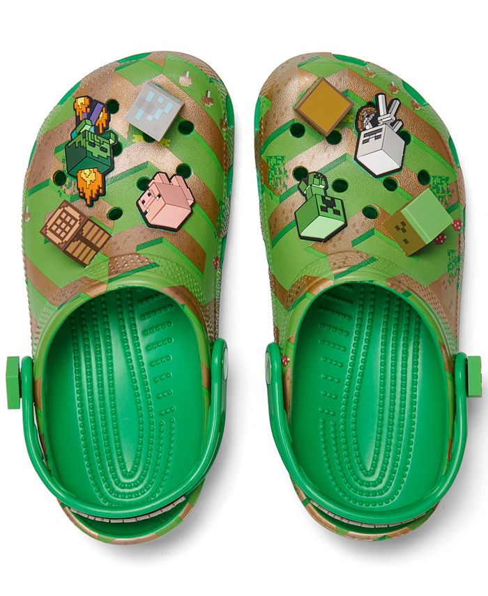 Crocs Big Kids Minecraft Classic Clogs from Finish Line - Macy's