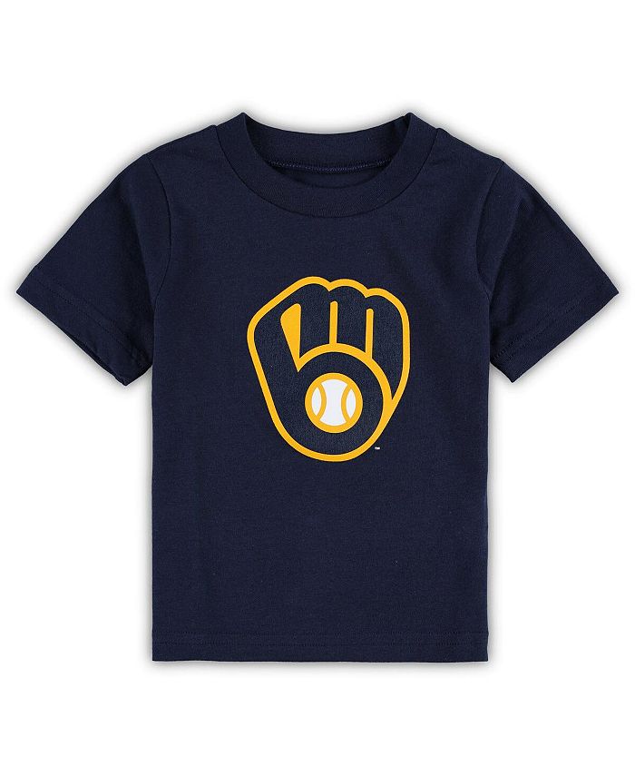 Outerstuff Infant Boys and Girls Navy Milwaukee Brewers Team Crew ...
