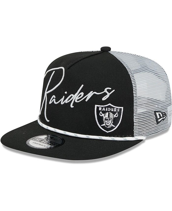 New Era Men's Black Las Vegas Raiders Script Logo Golfer 9FIFTY ...