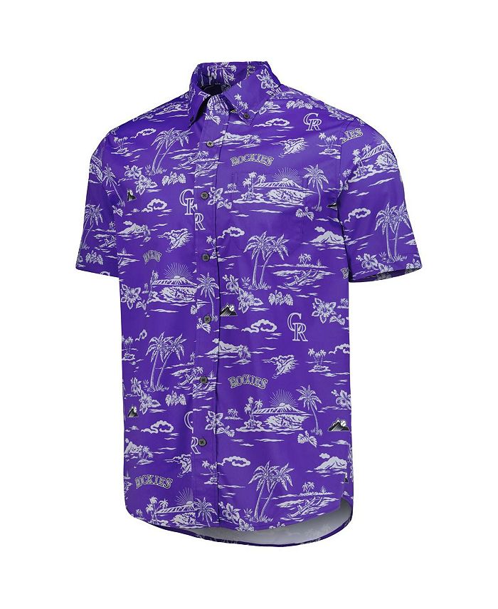 Reyn Spooner Men's Purple Colorado Rockies Kekai Performance Button-Up ...
