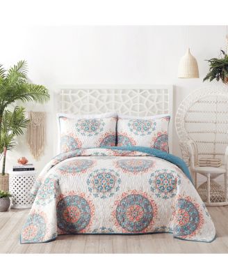 Jessica Simpson Pompeii 3-Piece Quilt Set, Full/Queen - Macy's