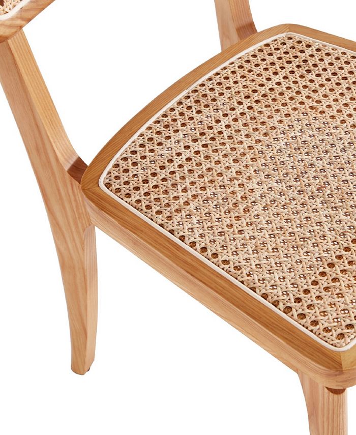 Manhattan Comfort Giverny 4-Piece Ash Wood and Natural Cane Versatile ...