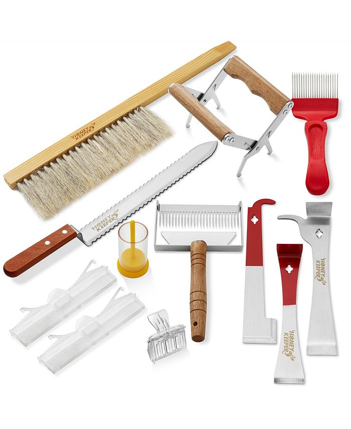 Honey Keeper 12-Piece Beekeeping Tool Kit - Essential Starter Supplies for Beginner Beekeepers ...