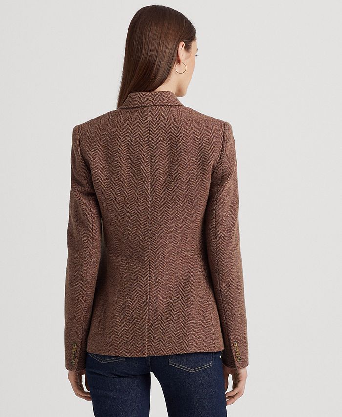Lauren Ralph Lauren Women's Herringbone Tweed Blazer - Macy's