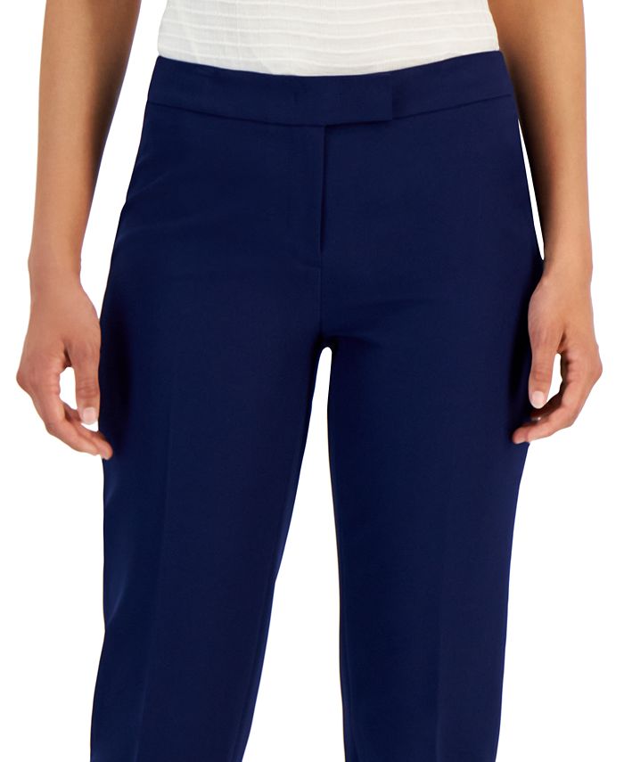 Anne Klein Women's Fly-Front Straight-Leg Bowie Pants - Macy's