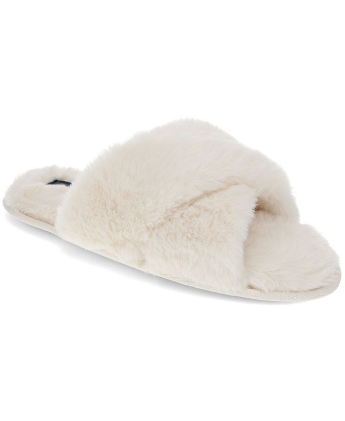 RACHEL Rachel Roy Women's Cardi Plush Cross Band Slipper - Macy's
