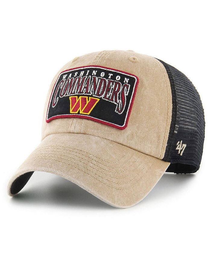 '47 Brand Men's Khaki Washington Commanders Dial Trucker Clean Up ...