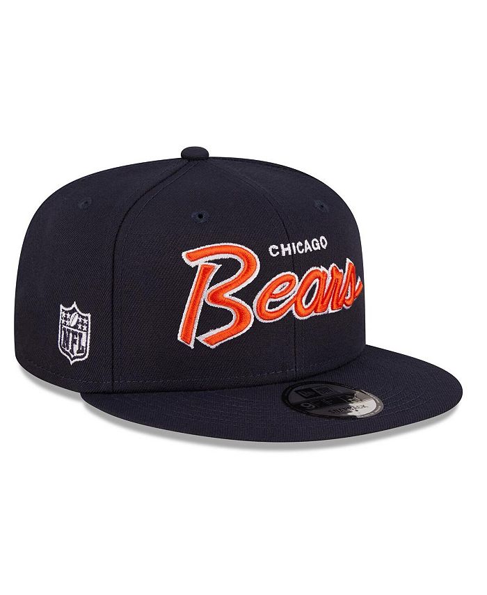 New Era Men's Navy Chicago Bears Script 9FIFTY Snapback Hat - Macy's