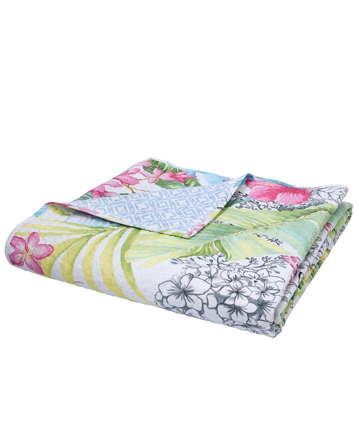 Levtex Kalani Tropical Motif Reversible 3-Pc. Quilt Set, Full/Queen ...