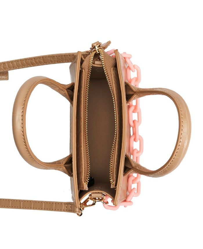 LIKE DREAMS Kenzie Chain Croc Faux Leather Mini Crossbody Bag - Macy's