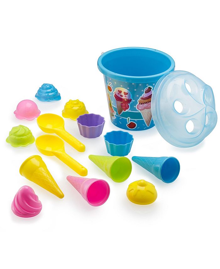 Dollar Deal Top Race Ice Cream Sand Toys for Kids with Large 9" Bucket ...