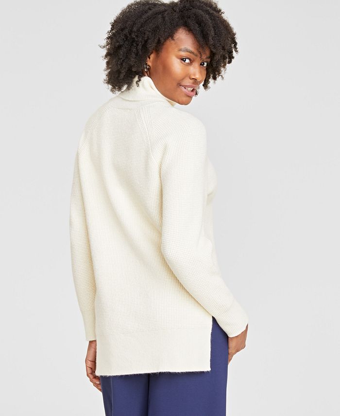 On 34th Womens Turtleneck Waffle Knit Tunic Sweater Created For Macy