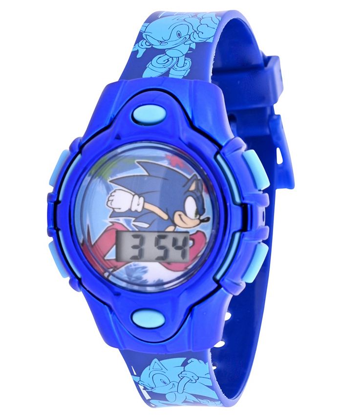 Accutime Kids Unisex Sega Sonic the Hedgehog Blue Silicone Strap Watch ...