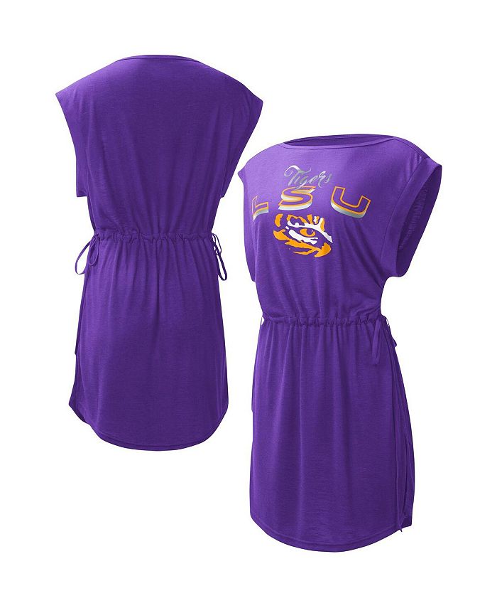 G-III 4Her by Carl Banks Women's Purple LSU Tigers GOAT Swimsuit Cover ...
