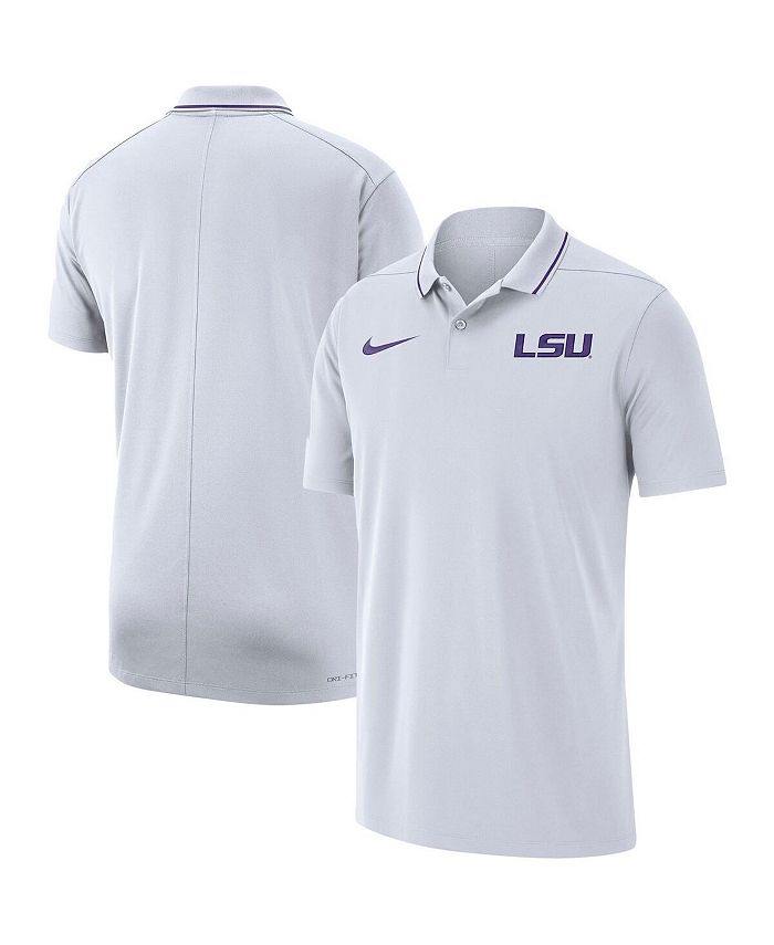 Nike Men's White LSU Tigers Coaches Performance Polo Shirt - Macy's