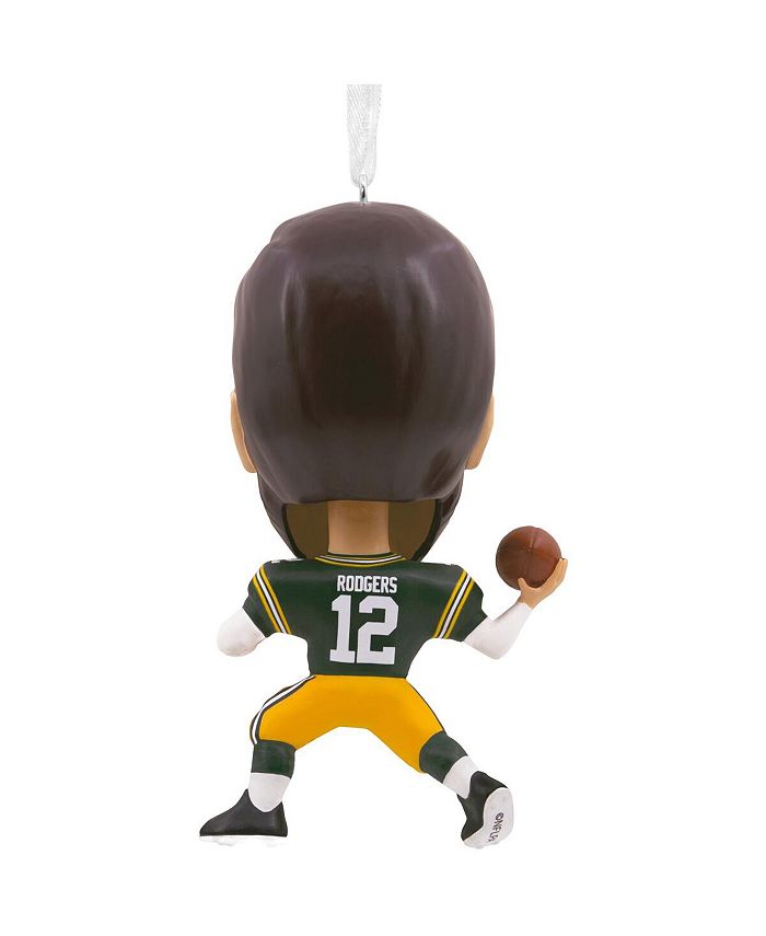 Hallmark Aaron Rodgers Green Bay Packers Bouncing Buddy Player Ornament ...
