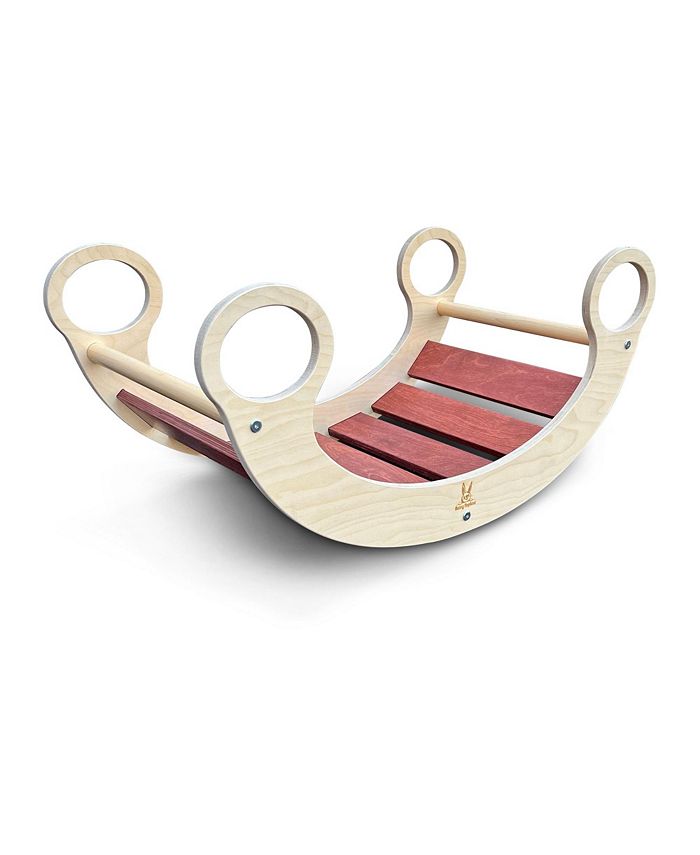 Bunny Hopkins Rocker, Montessori Wooden Activity Toy for Indoor Play ...