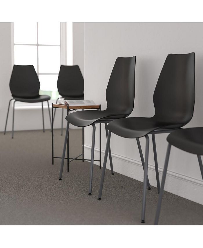 EMMA+OLIVER Multipurpose Home Office Stack Chair With Lumbar Support ...