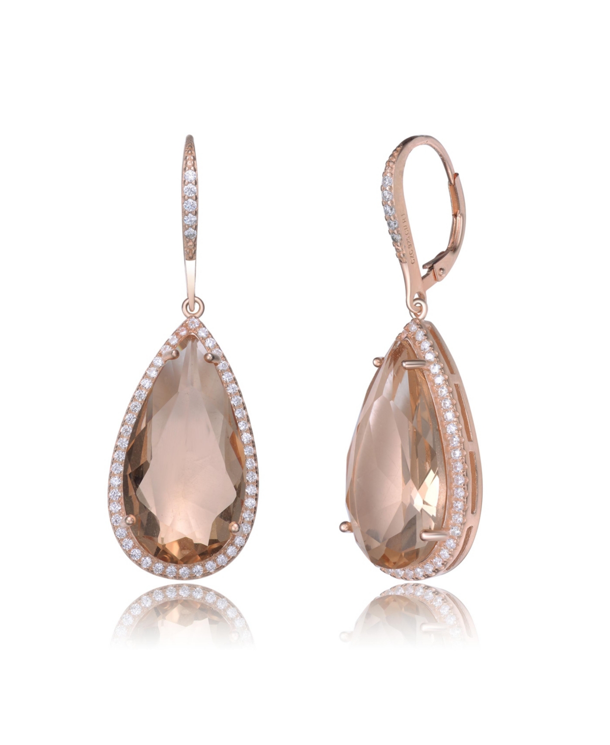 Click here for Clear Cubic Zirconia Tear drop Shaped Design Rose... prices